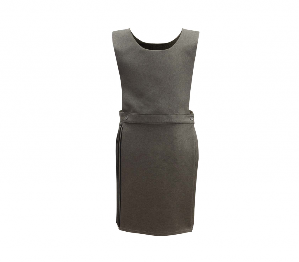 GREY BIB FRONT PINAFORE DRESS – KIRKBY